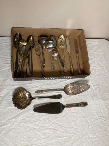 Antique assorted silverware - Kaufman Realty & Auctions