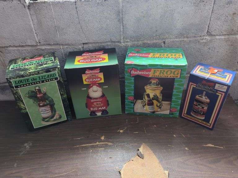 (4) Character Steins with Boxes - Kaufman Realty & Auctions
