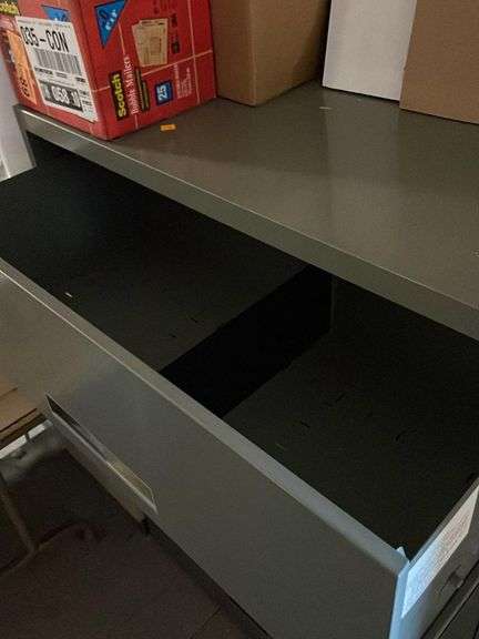 Metal filing cabinet- Good Shape - Kaufman Realty & Auctions