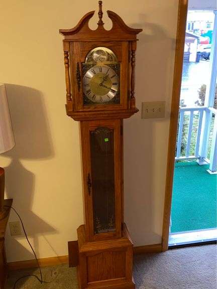 Tempus Fugit Emperor Grandfather Clock - Kaufman Realty & Auctions