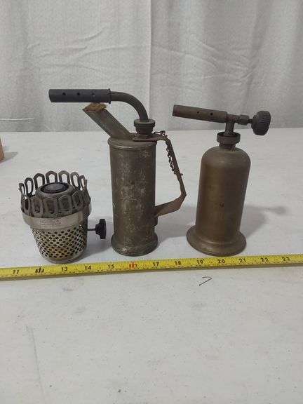 MODEL A BURNER AND 2 BRASS TORCHES - Kaufman Realty & Auctions