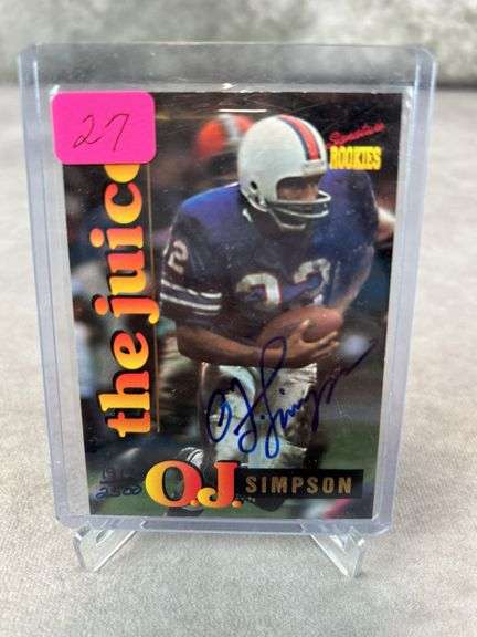 OJ Simpson signed factory signed signature Rookie card - Kaufman Realty ...