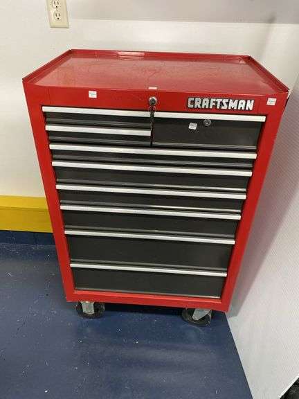 Craftsman 9 Drawer Rolling Tool Cabinet Base - Kaufman Realty & Auctions
