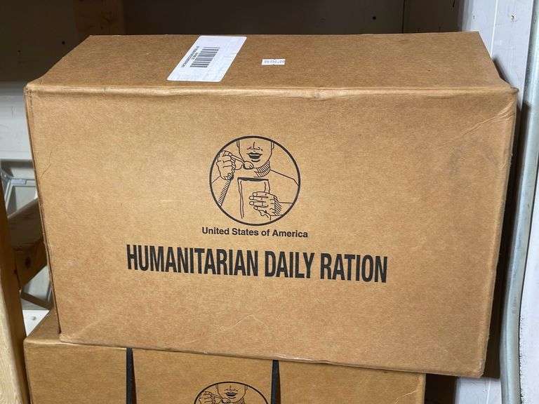 United States of American military Humanitarian Daily ration box ...