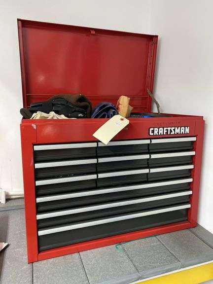 Craftsman 12 Drawer Cabinet Top Tool Box - Kaufman Realty & Auctions