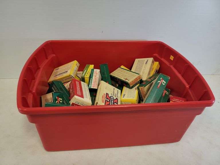 Tote of Remington, Western & Winchester Empty Gun Boxes - Kaufman ...