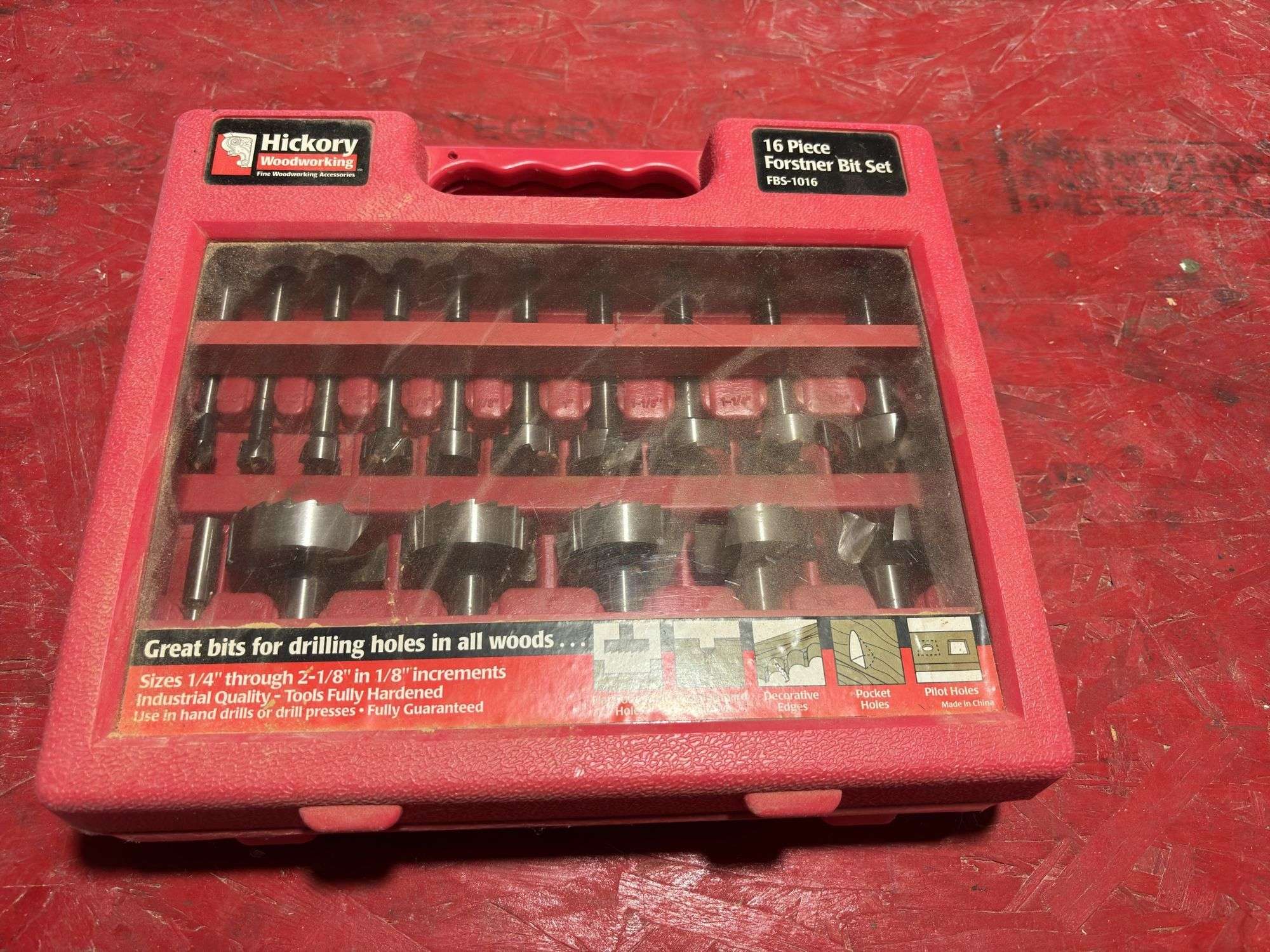 Hickory 16 pc Forstner Bit Set Kaufman Realty Auctions