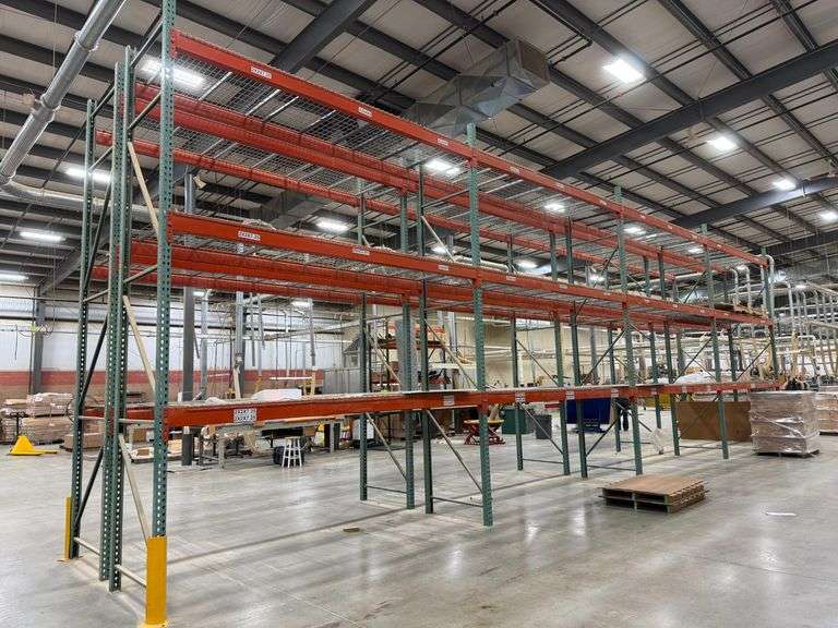 4 Section Pallet Racking 42''x12'Rails x16' High . - Kaufman Realty ...
