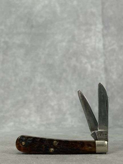 CASE TESTED XX - 2 BLADE. TADPOLE WITH FULL GREEN BONE HANDLES ...