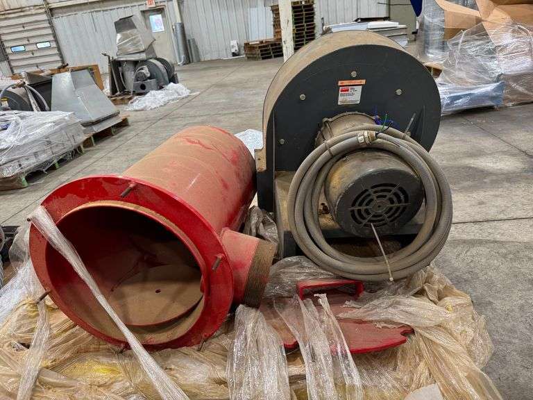 Pallet Lot Dayton Blower With 8" Inlet and 6" x 7" Outlet, Safety Rail ...