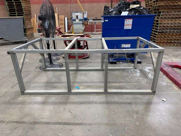 Metal Material Stand 47'' x8' Long x33'' High . - Kaufman Realty & Auctions