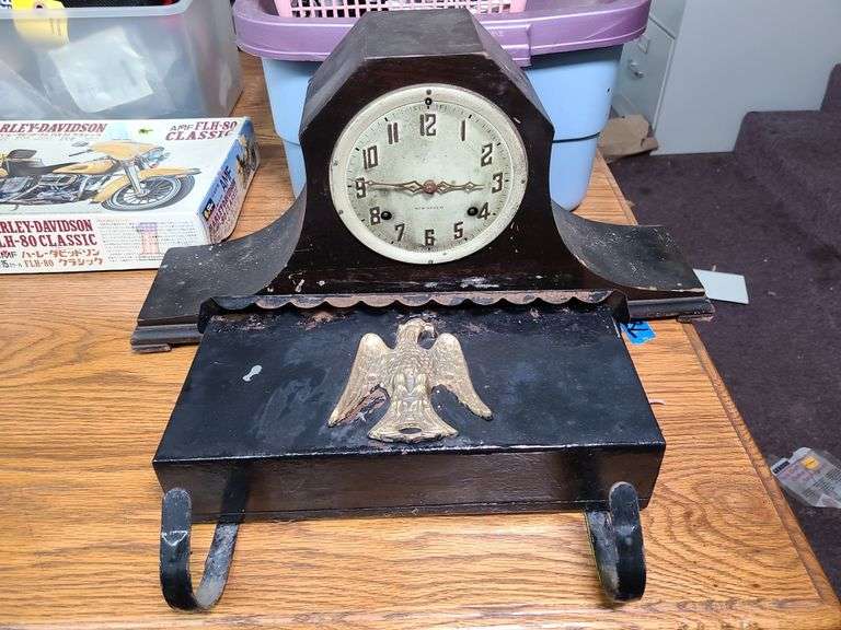 ANTIQUE MAILBOX AND NON WORKING CLOCK - Kaufman Realty & Auctions