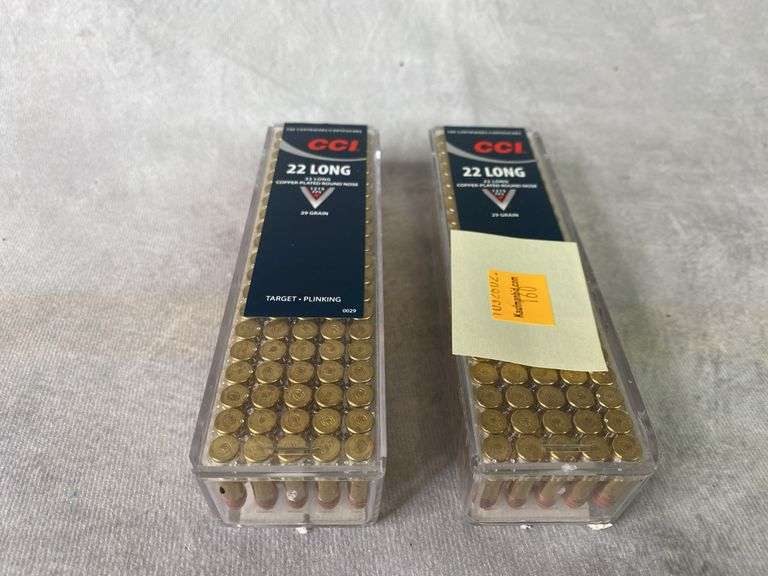 CCI 22 Long 29gr., Two 100 Round Boxes - Kaufman Realty & Auctions