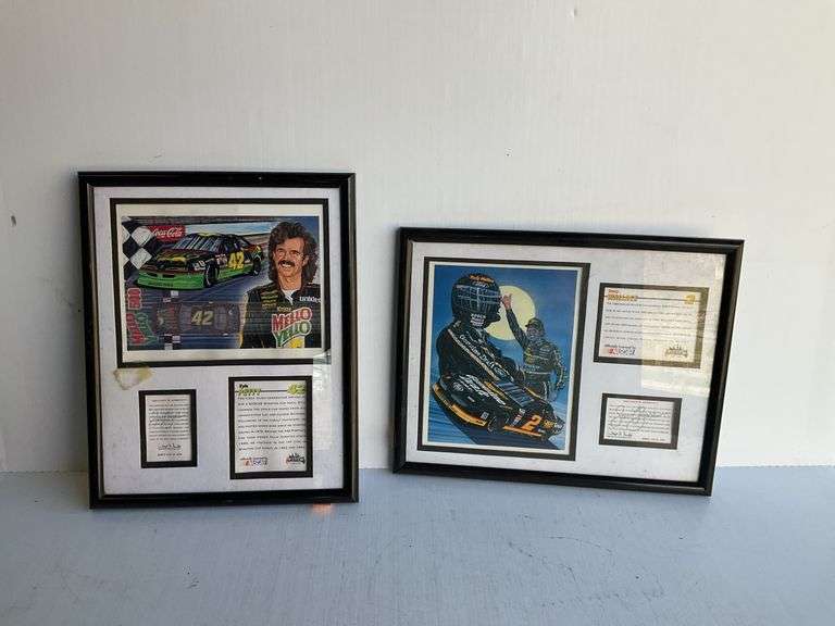 Rusty Wallace and Kyle Petty Memorabilia Framed Art - Kaufman Realty ...