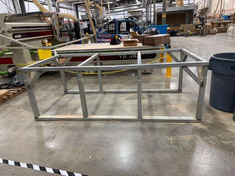 Metal Material Stand . - Kaufman Realty & Auctions