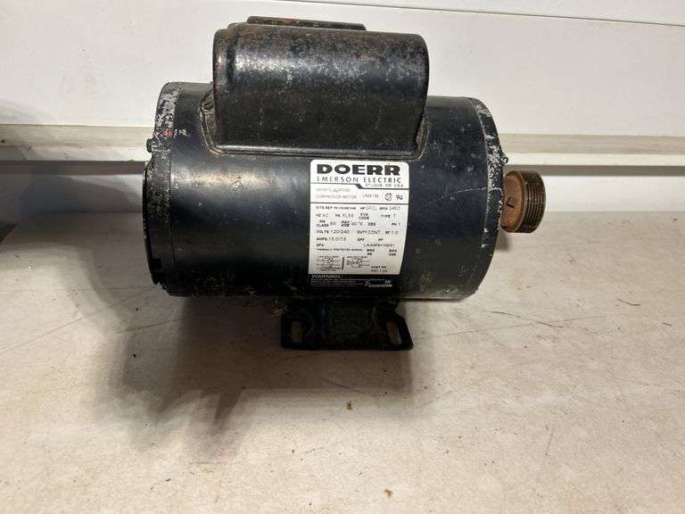 Doerr Emerson 20 gallon electric compressor motor - Kaufman Realty ...