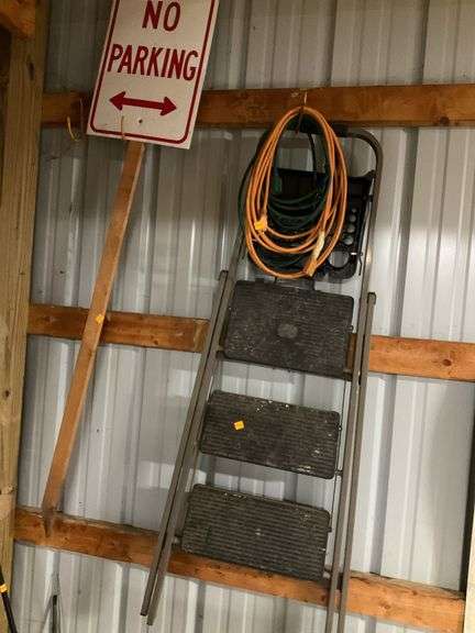 No Parking Sign, Extension Cord, Step Ladder - Kaufman Realty & Auctions