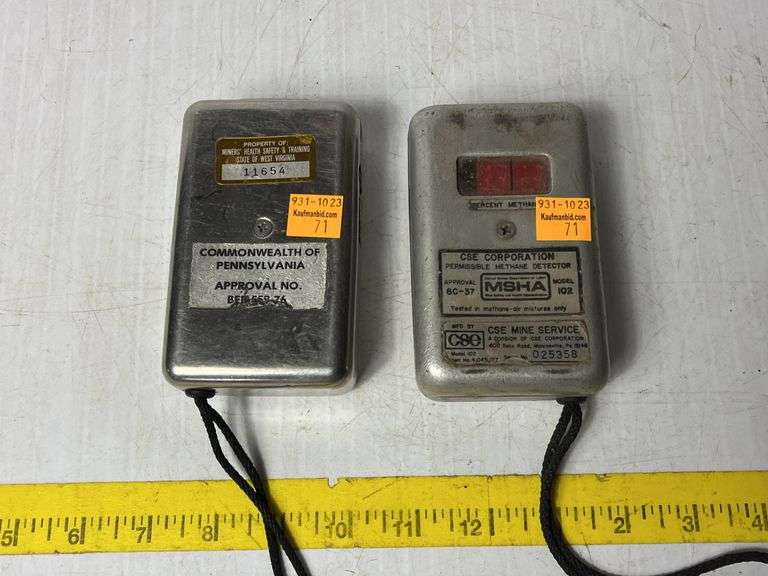 Two CSE Corporation Permissible Methane Detectors - Kaufman Realty ...