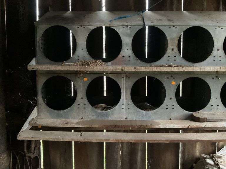 Vintage Galvanized Chicken Nesting Box - Kaufman Realty & Auctions