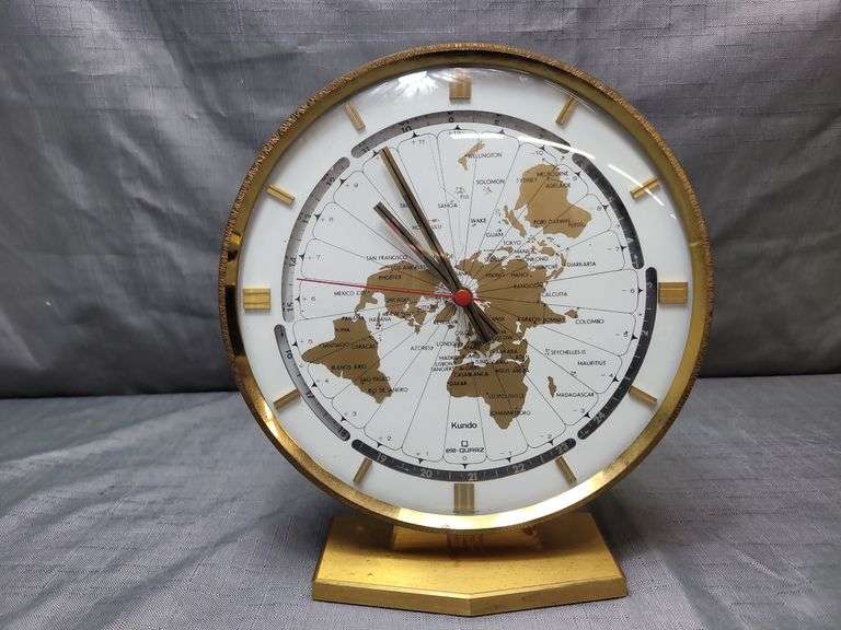 VINTAGE KUNDO eke-QUARTZ WORLD CLOCK (154/3008-01) - Kaufman Realty ...