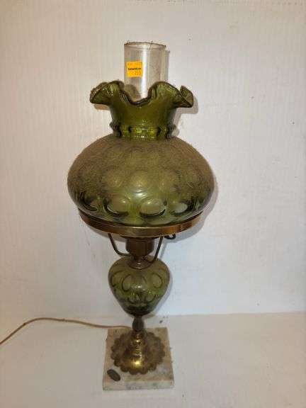 Underwriters Laboratories Portable Glass Lamp - Kaufman Realty & Auctions