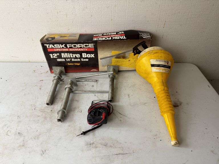 Task Force 12” Mitre Box w/ Back Saw and other misc. - Kaufman Realty ...