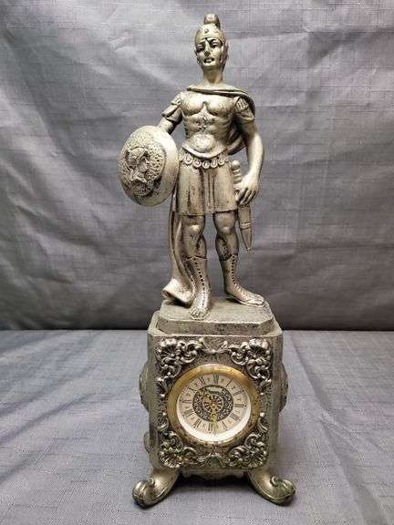 VINTAGE ROMAN SOLDIER MANTLE CLOCK -ITALY-wind up - Kaufman Realty ...