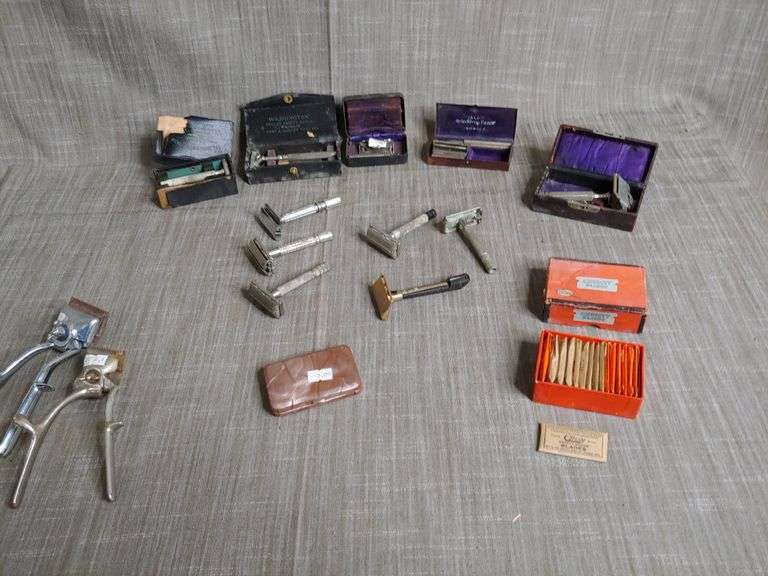 Antique razors and Clippers and Christy razor blades - Kaufman Realty ...