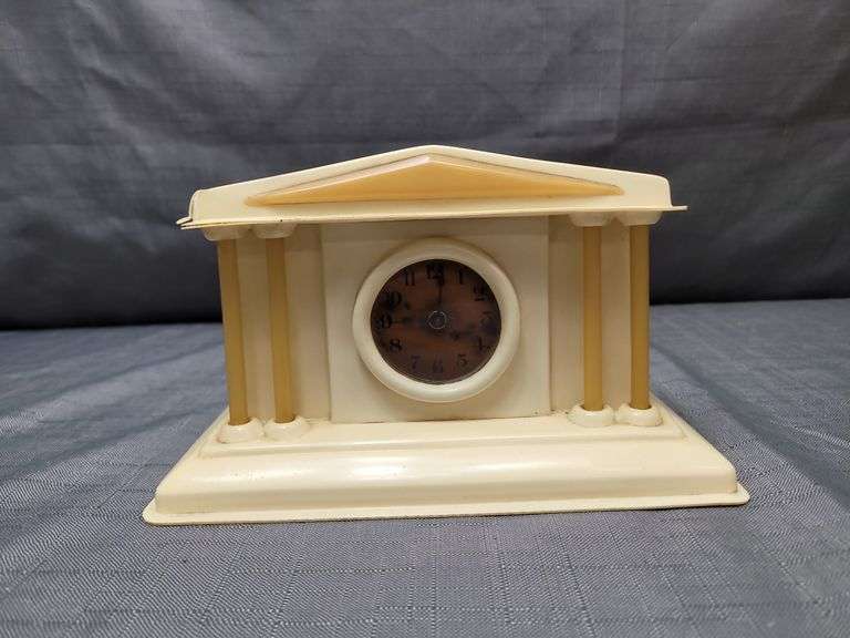RARE ART DECO CELLULOID CLOCK - Kaufman Realty & Auctions