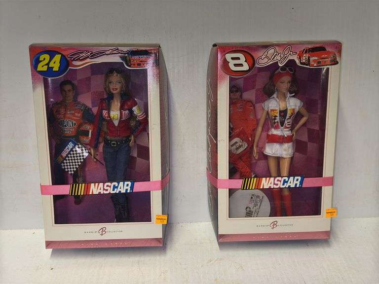 Jeff Gordon and Dale Earnhardt Jr NASCAR Barbie Dolls - Kaufman Realty ...