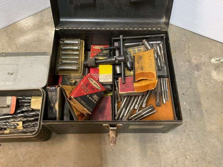 (2) Tool Boxes w/ Drill Bits, Taps, Dies, and Gages - Kaufman Realty ...