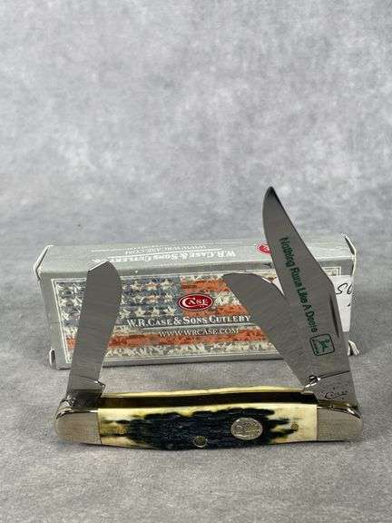 2016 CASE LARGE STOCKMAN ROGERS GREEN BONE JOHN DEERE ETCH BARN SHIELD ...