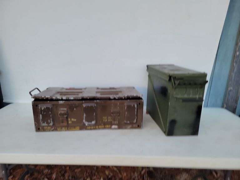(2) empty ammo boxes - Kaufman Realty & Auctions