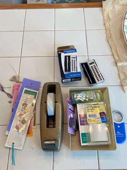 Bookmarks, Labels, Tape Dispenser, Calculator/Pen - Kaufman Realty ...