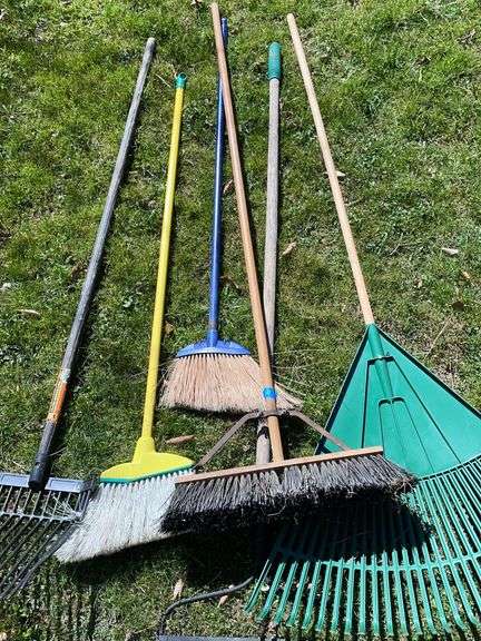 BROOMS AND RAKES - Kaufman Realty & Auctions