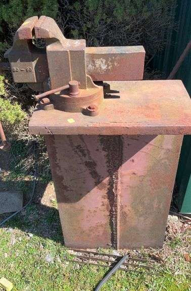 4 1/2” Vice on I-Beam Section - Kaufman Realty & Auctions