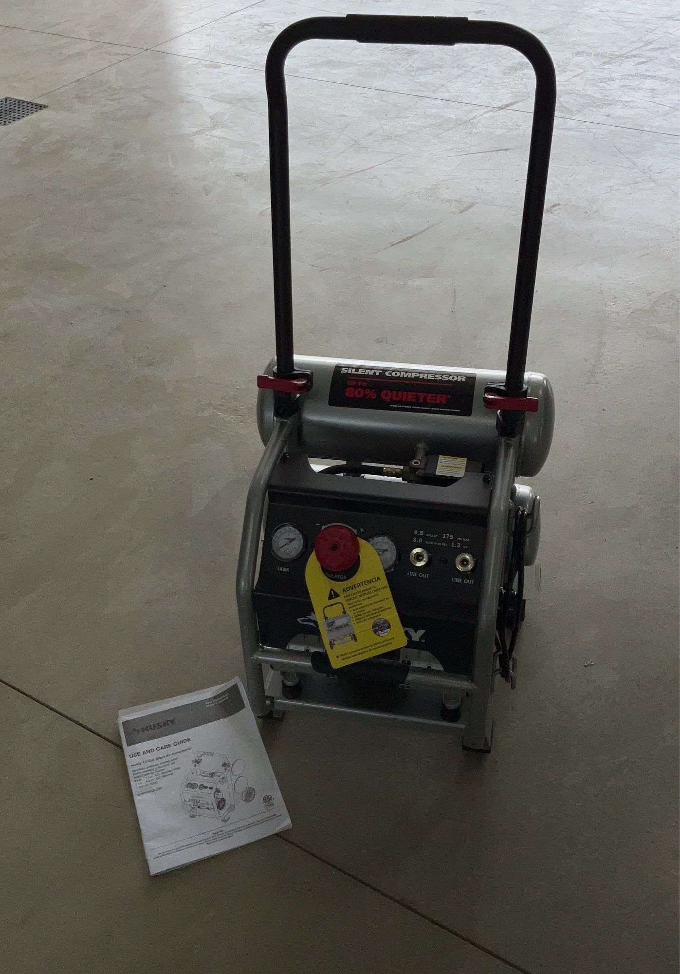 Husky twin tank air compressor new but sells as is Kaufman Realty Auctions