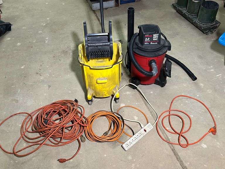 Craftsmen shop vac, mop bucket and extension cords - Kaufman Realty ...