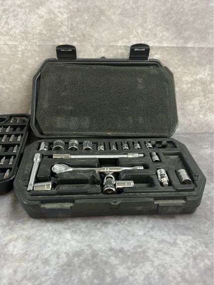 Workforce socket set 1/4” drive , and drill attachments , organizers ...