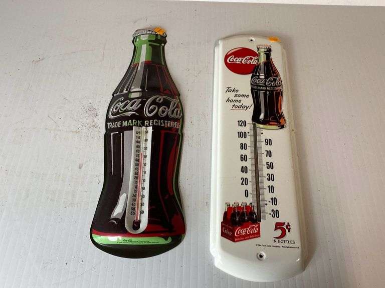 Coca Cola Thermometer Reproductions - Kaufman Realty & Auctions