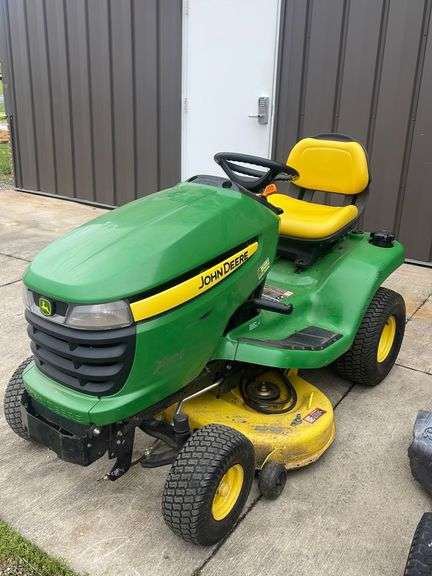 42” deck John Deere X300 riding lawn mower - runs good - Kaufman Realty ...