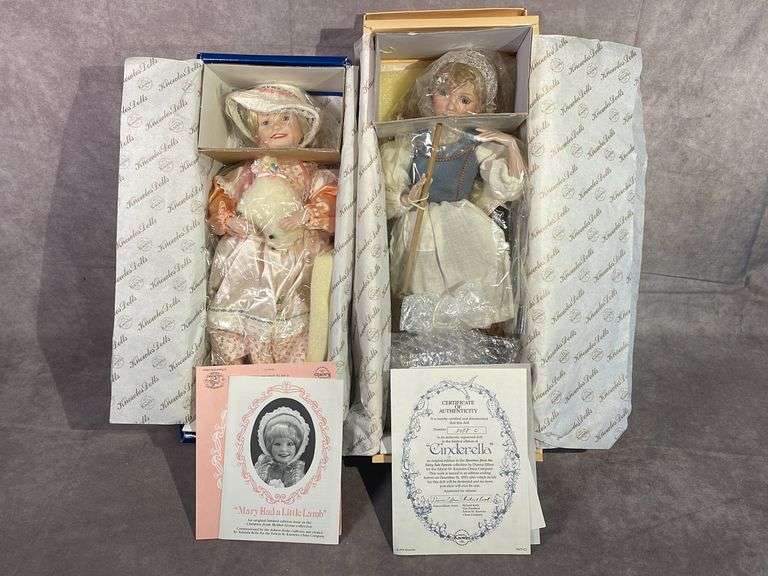 EDWIN KNOWLES DOLLS -(2) - “ CINDERELLA “ & “ MARY HAD A LITTLE LAMB ...