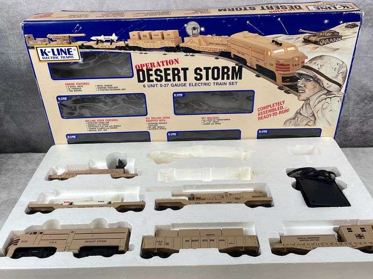 K-Line Operation Desert Storm Diesel Train Set - Kaufman Realty & Auctions