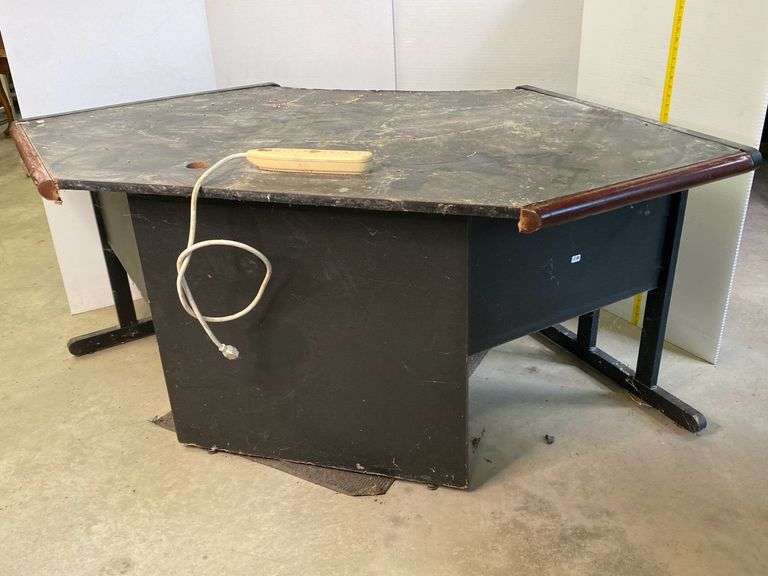 Hexagonal Desk - Kaufman Realty & Auctions