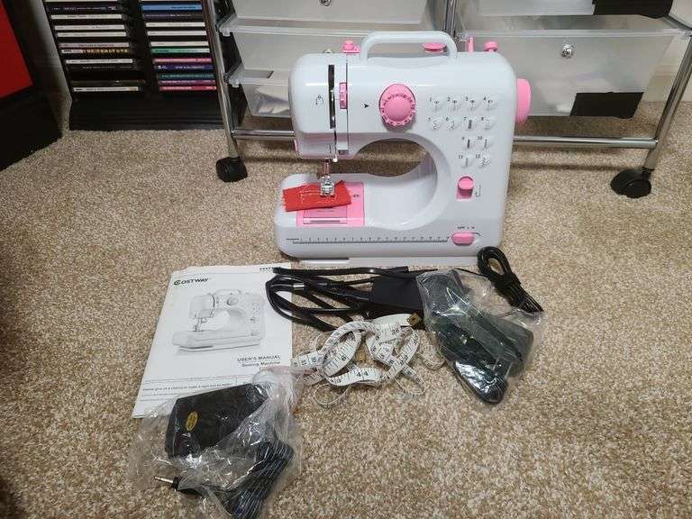 COSTWAY SEWING MACHINE =EP22773 + EXTRAS - Kaufman Realty & Auctions