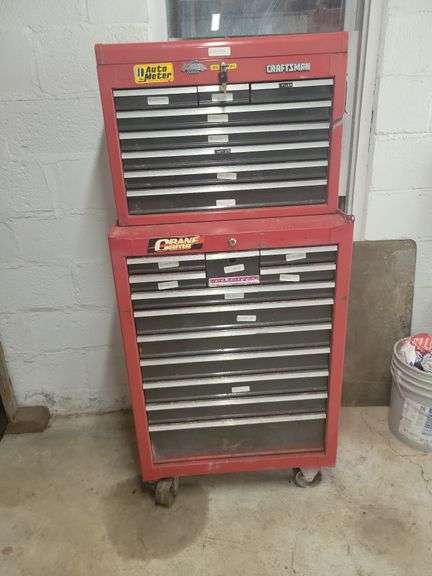 Craftsman 2 pc tool chest with tools - Kaufman Realty & Auctions
