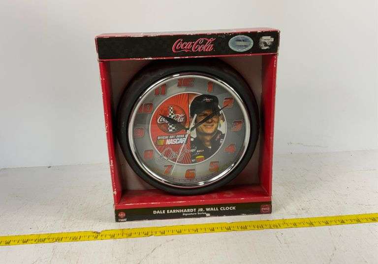 Coca-Cola Dale Earnhardt Jr. Wall Clock - Kaufman Realty & Auctions
