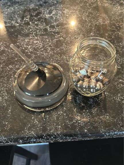 Ink well , ball bearings used as weights - Kaufman Realty & Auctions