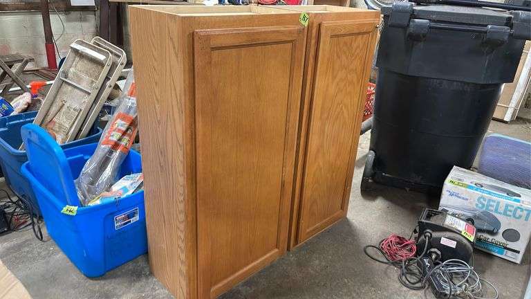 2 UPRIGHT CABINETS WITH SHELVES - Kaufman Realty & Auctions
