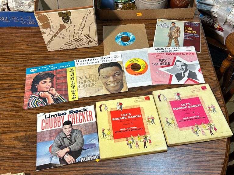 45 records including Elvis Presley, The Beatles, The Rolling Stones ...